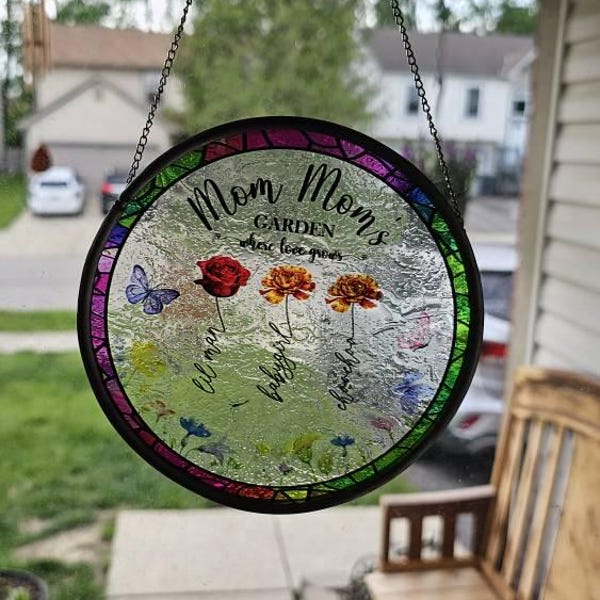 Personalized Fathers Day Gift, Photo Suncatcher With Family Portrait ...