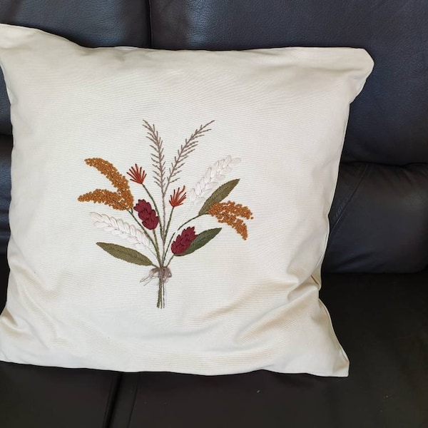 Harvest Grains Bouquet Hand Embroidery Pattern | Beginner Embroidery ...