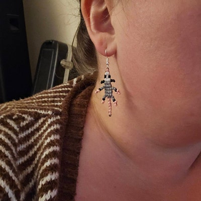 Beaded Possum Earrings - Etsy