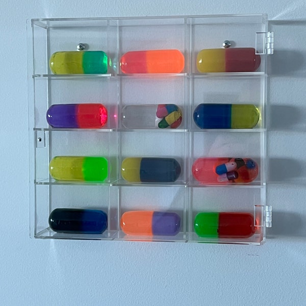 Pop-art Capsules in Acrylic Display Pills Pharmacy - Etsy