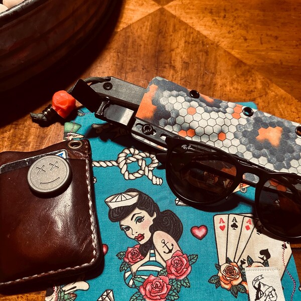 Traditional Old School Tattoo Theme Microfiber EDC Hank by Ace of Hanks ...