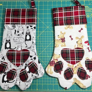 Animal Paw Stocking Sewing Pattern & Tutorial Christmas Holiday Easy ...