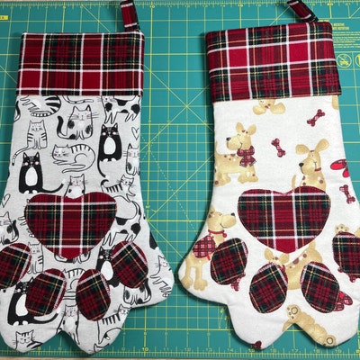 Animal Paw Stocking Sewing Pattern & Tutorial Christmas Holiday Easy ...