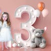 Digital Third 3 Year Birthday Backdrop, Baby Girl Birthday Background ...