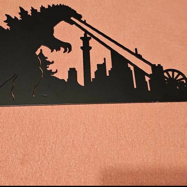 Godzilla Door Frame Topper Metal | Tokyo Dragon Door Topper | Metal ...