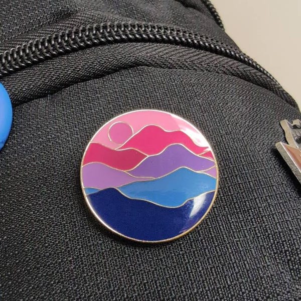 Subtle Bisexual Flag Enamel Pin Enamel Cute Pin Set Pins Laple Pin Hard Enamel Pin Gift for Her ...