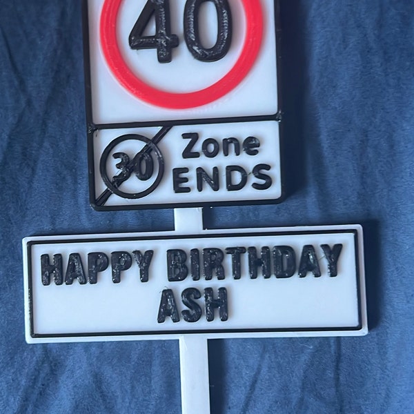 Personalised Birthday Cake Stake Candle Holder Topper 3D Print UK Speed ...