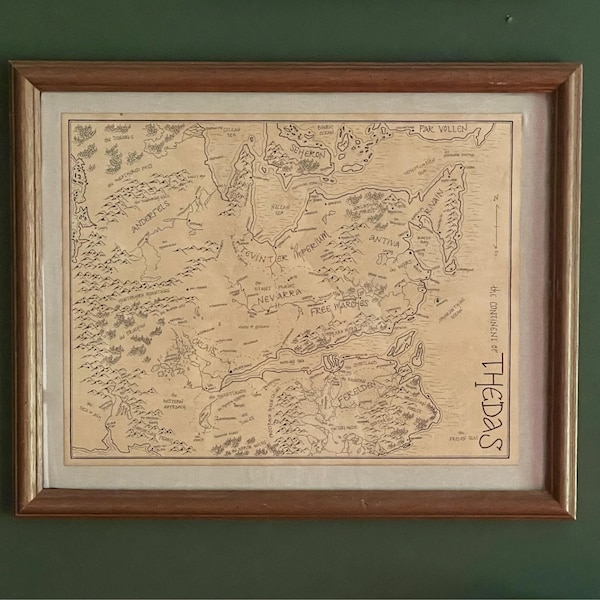 Dragon Age Map of Thedas: Aged, Handmade, Hand Drawn, Authentic Gift ...