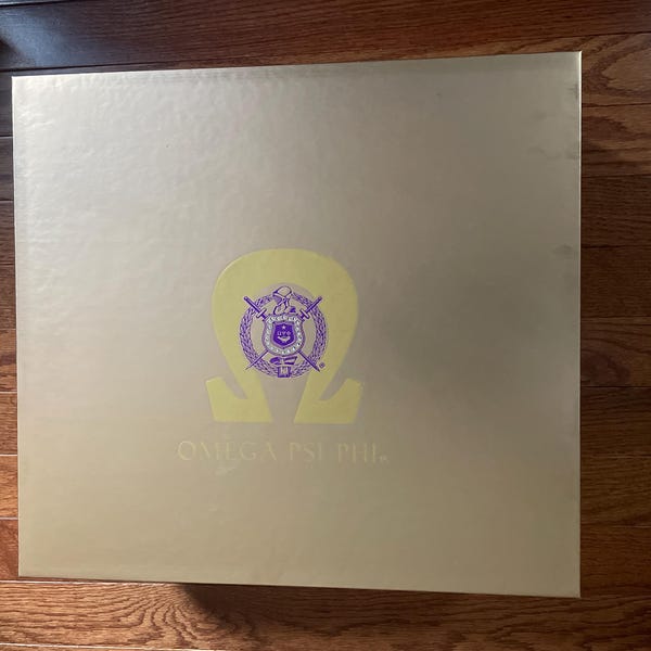 Omega Psi Phi Keepsake Boot Box: Gold & Purple Fraternity Gift - Etsy