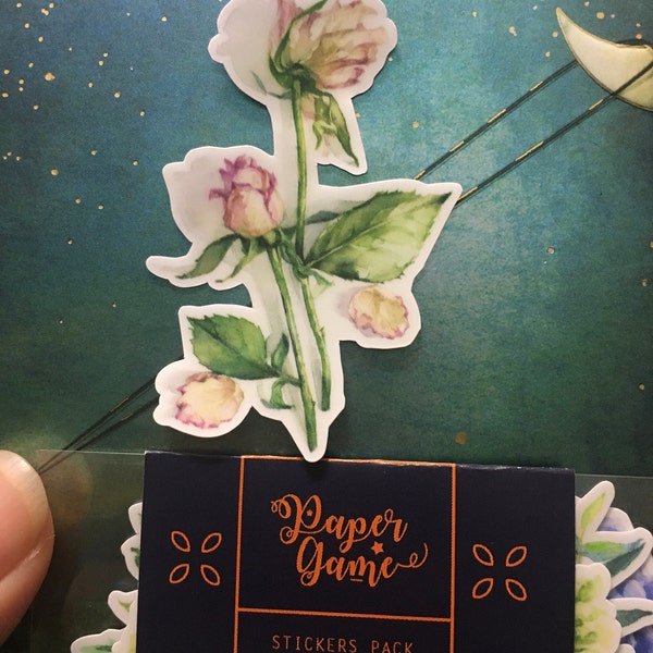 Flower Bouquet Stickers Pack, Floral Planner Journaling Stickers ...