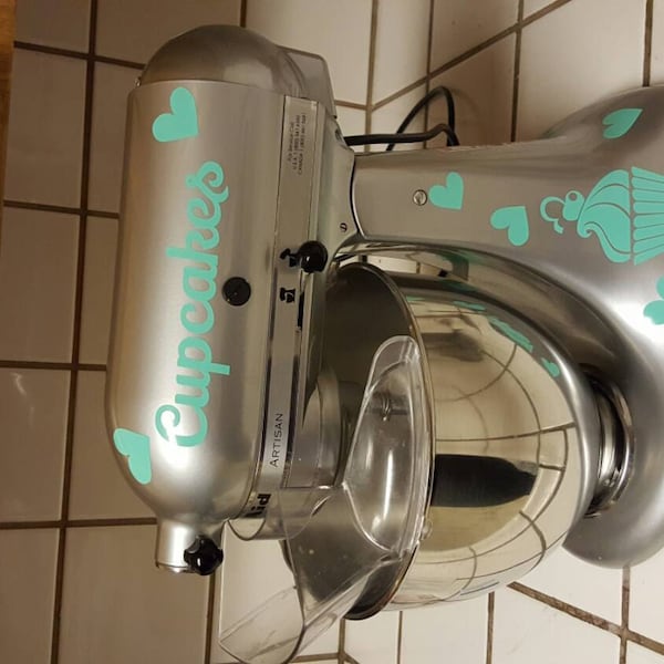 For the Love of Cupcakes White Kitchenaid Mixer Mixing Machine Decal ...