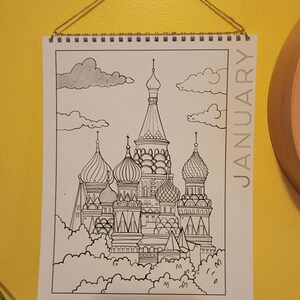 12 Month Coloring Book, Coloring Pages for Adults, Coloring Books for ...