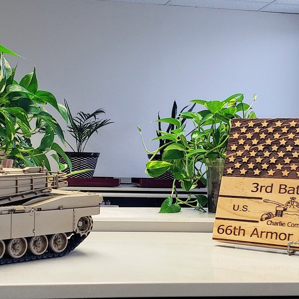 2-12 Artillery Wooden Engraved Flag, 2nd Battalion 12th Field Artillery ...