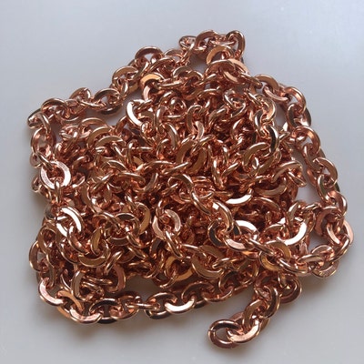 COPPER HEAVY CABLE Chain, Large Link, 11 X 9mm, 1 Ft to 20 Ft Bulk ...