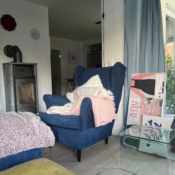 Strandmon Cover, Ikea Strandmon Wing Chair Cover, Strandmon Slipcover ...