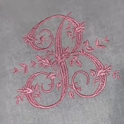 Machine Embroidery Design Capital Letter B Digitized Victorian Alphabet ...