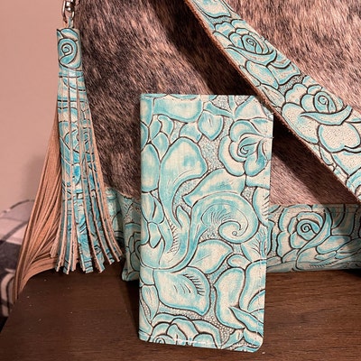Western Genuine Leather Checkbook Cover - Etsy