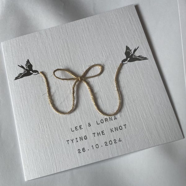 WEDDING CAR GREEN Card / Personalised / on Your Wedding Day / Happy ...