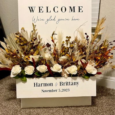DIY Tutorial Flower Box Welcome Sign Picture and Text Instructions ...