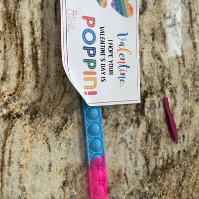 Pop It Valentine Card Printable Pop It Valentine Printables Pop It Tags ...