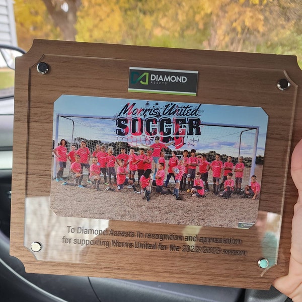 Custom Sports Plaque | Team Photo Plaque | Sponsor Thank You Plaque ...