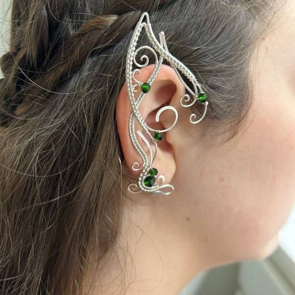 Pair of Ear Cuffs Thalassa Metal Ear Cuffs With Torquoise Color Seed ...