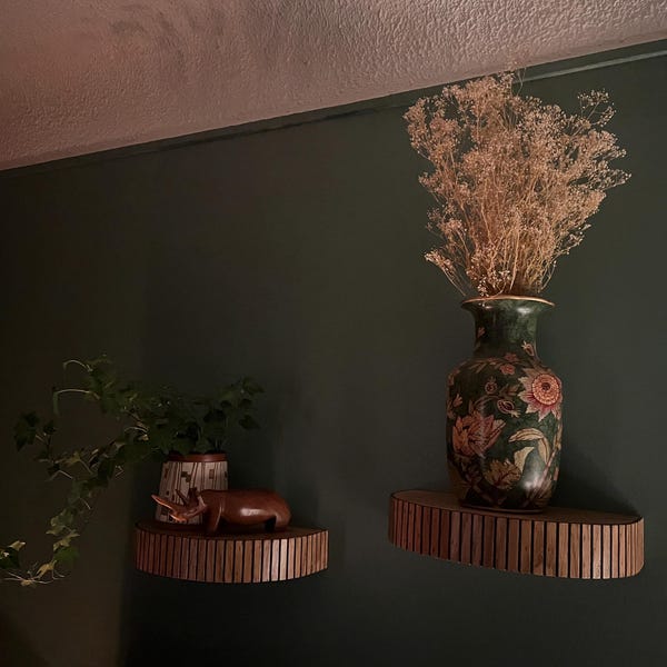 Custom Rounded Fluted Floating Shelf - Etsy