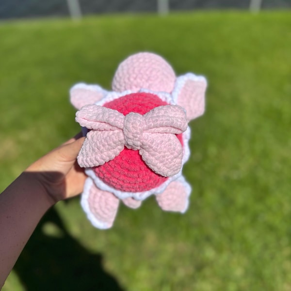 BUNDLE Bow & Heart Turtle Crochet Pattern 2 SIZES Valentines Day Ribbon ...