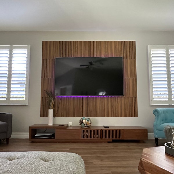 Modular Wall Panels Dark Wood, 3D Wall Panels, Modern Wall Panels ...