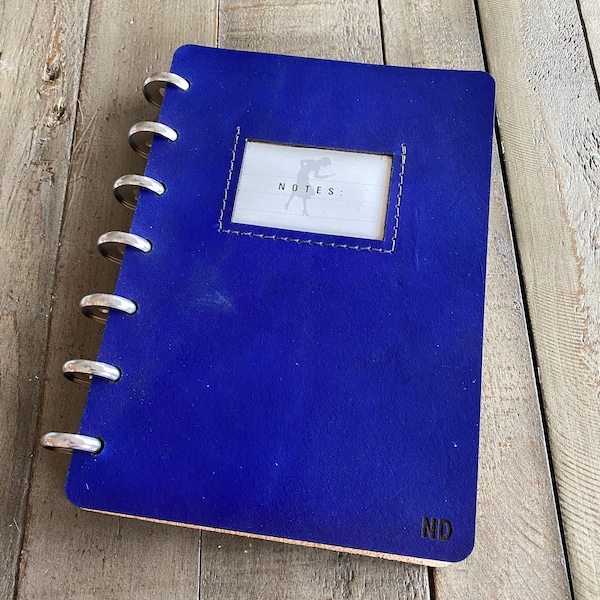 Discbound Leather Planner Cover, Personalized Planner Cover, Classic ...