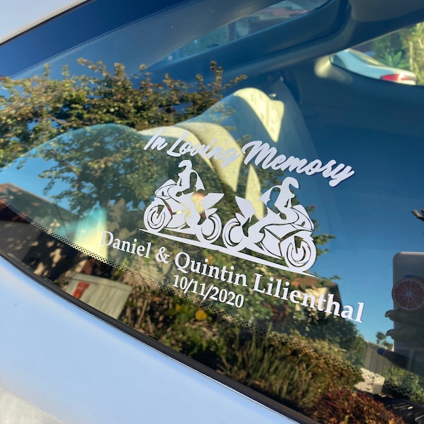 Physical Version / in Loving Memory Decal / Motorcycle Decal - Etsy