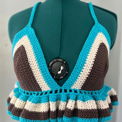 Crochet DOWNLOADABLE PATTERN Crop Top I Bralette Boho Bra Natural ...
