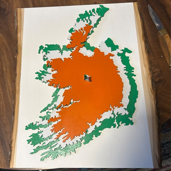 Unfinished Wooden Ireland Shape - Country - Craft - From 1" up to 46 ...