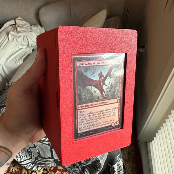 Commander Deck Box With Card Tray and Removable Front Slab - MTG TCG ...