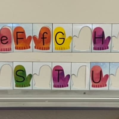 Mitten Letter Match, Winter Preschool Printable, Alphabet Activity ...