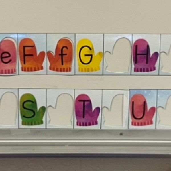 Mitten Letter Match, Winter Preschool Printable, Alphabet Activity ...