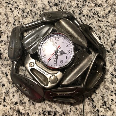 Golf Club Clock Made From Recycled Golf Irons BEST SELLER - Etsy