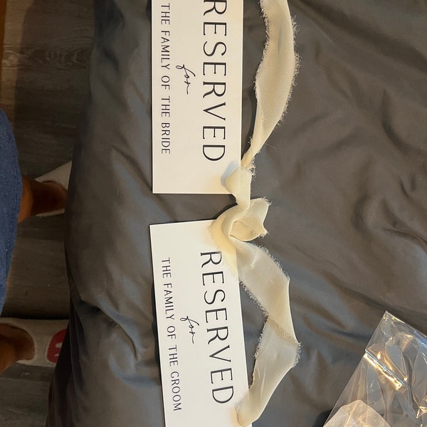 Wedding Reserved Sign, Custom Reserved Signs, Reserved Chair Sign ...