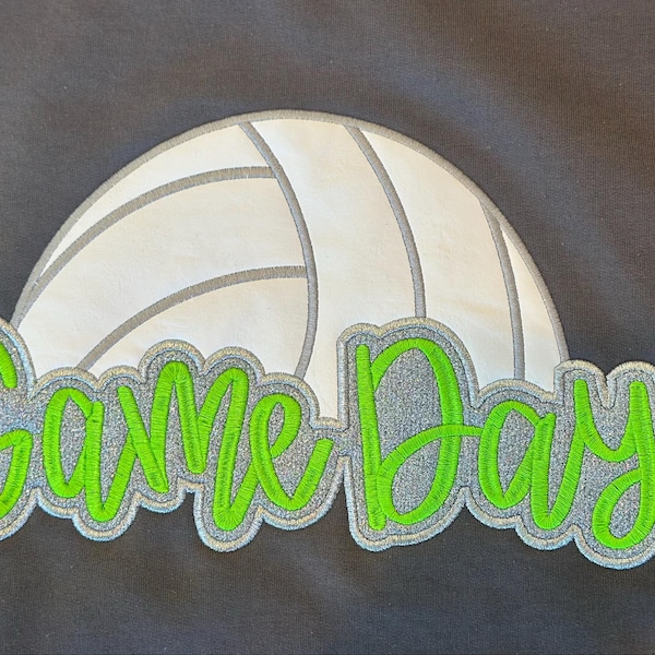 Game Day Football Applique Machine Embroidery Design - Etsy