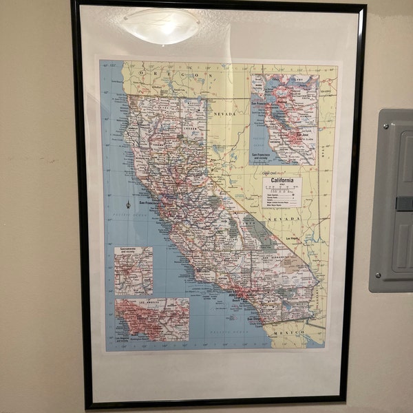 California State Wall Map Large Print Poster - 24"x30" - Etsy