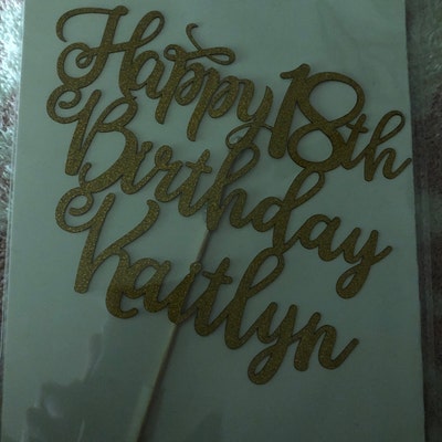 Personalised Custom 18th Birthday Cake Topper Party - Etsy
