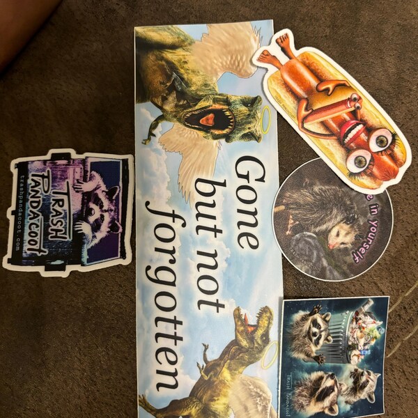 Funny T-rex Memorial Bumper Sticker - RIP Dinosaur Car Decal - Etsy