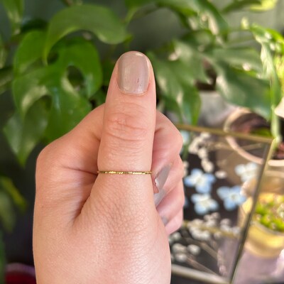 Minimal 14k Gold Filled Tarnish Resistant Ring, Gold Sparkle Twist ...