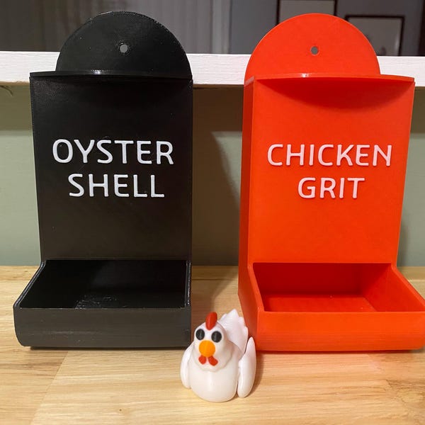 Chicken Oyster Shell/grit Feeder – 3D Printed, Mess-free Design for ...