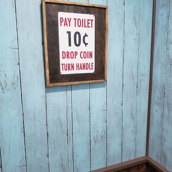 Pay Toilet 10c - Wooden Sign - Etsy
