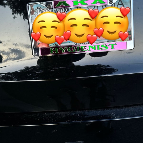 Custom Fraternity and Sorority Greek Acrylic License Plate Frame - Etsy