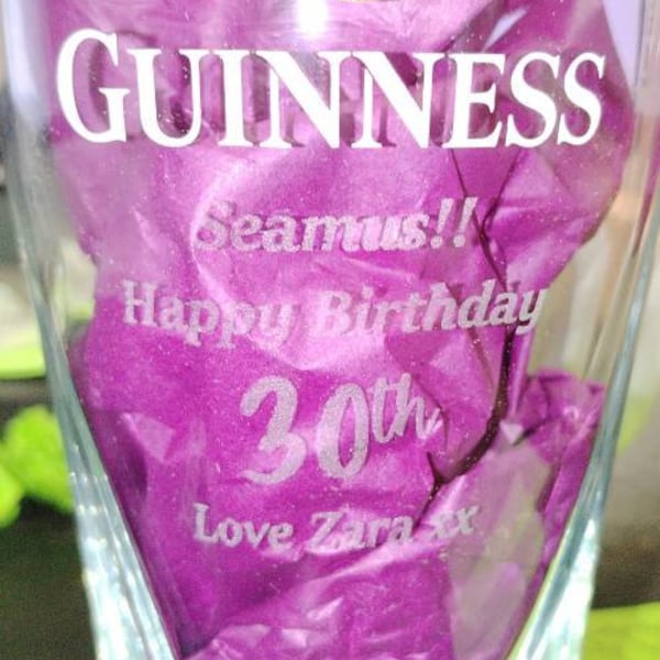 Personalised Engraved Birthday Birra Moretti Glass | 18th, 21st, 30th ...