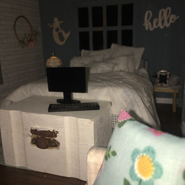 Dollhouse Miniature Computer Monitor - 1:12, Doll Furniture, Fairy ...