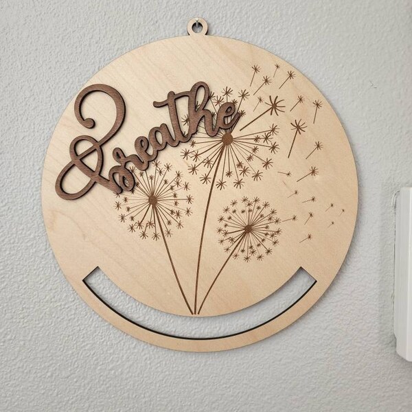 Breathe Dandelion Macrame Wall Decor Laser SVG, Wall Decor, Wall Art ...