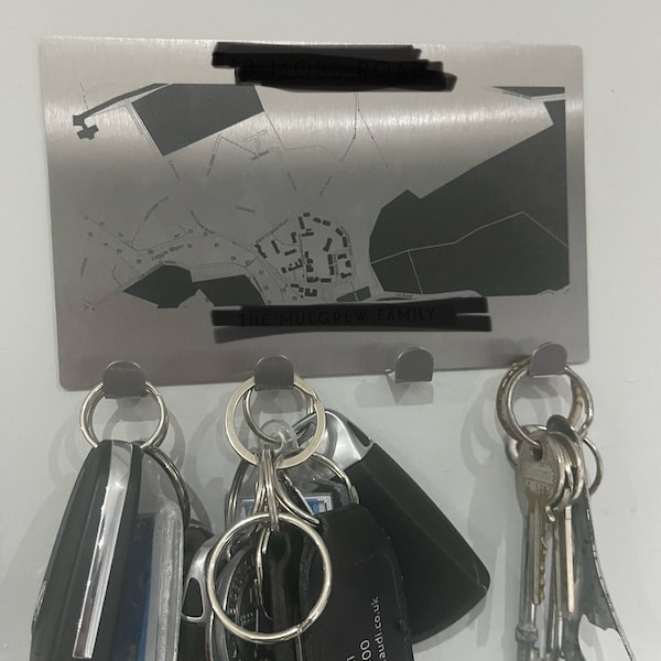 Personalised Map Location Family Key Holder - Etsy